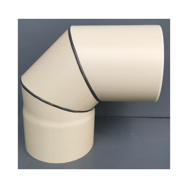PVC UG BEND 160X90 PLAIN SHORT 1/4 FABRICATED S/WELD SS
