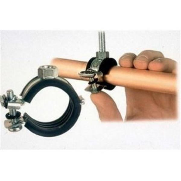 SPLIT PIPE GALV CLAMP & RUBBER LINING 15-19mm