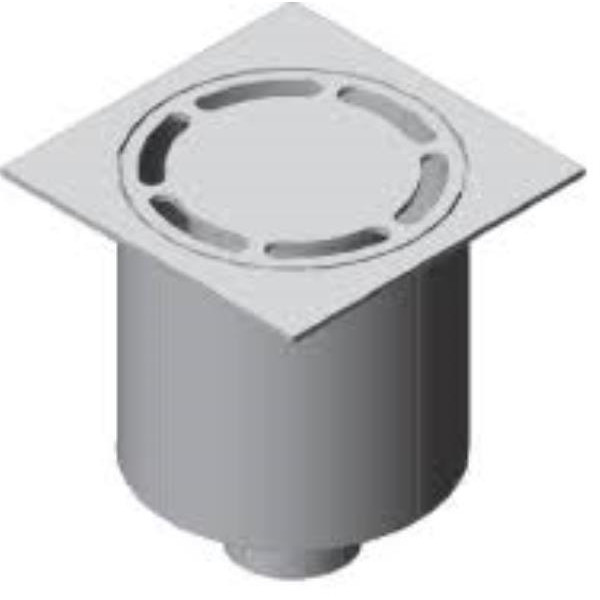 ROFO SS FLOOR TRAP VERTICAL 200 (V) NW 100mm SQUARE TOP