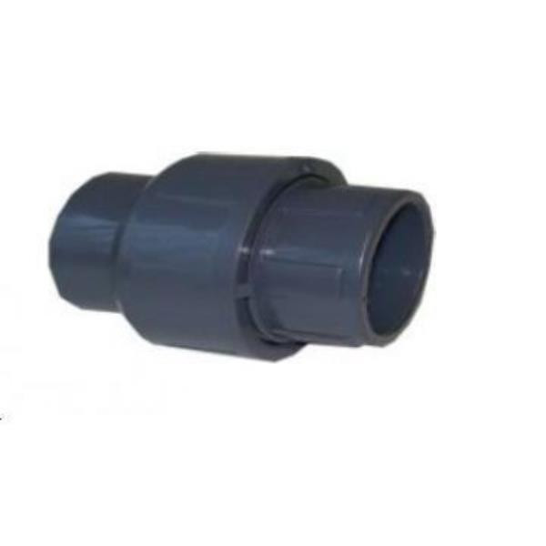 uPVC S/WELD SOCKET UNION 75mm PLAIN GREY