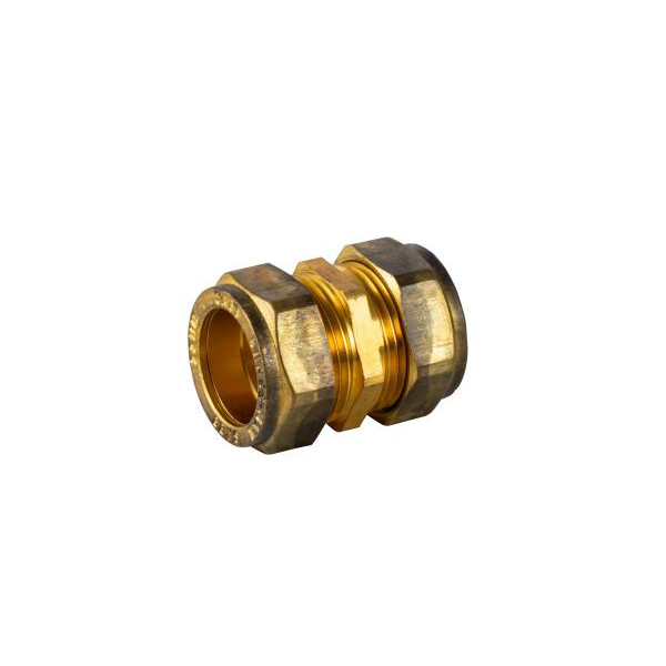 BRASSMAN COMPRESSION STRAIGHT COUPLER 22mm CXC