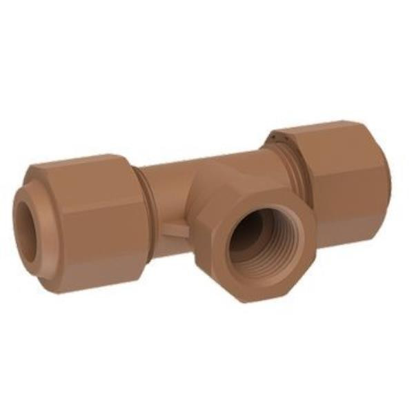 UNITWIST TEE FEMALE IRON CxCxFI 15mm x15x1/2 UT2041A