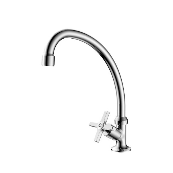PLUMLINE MODERNA PREP BOWL PILLAR TAP & SPOUT CP 15mm