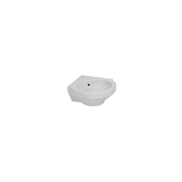 BETTA CORNER 1TH PP BASIN WHITE 560X595MM WX0108A